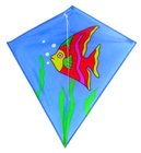 Beginner Playing Use Diamond Stunt Kite Fish Pattern OEM ODM Available