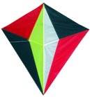 Rainbow Color Diamond Stunt Kite With Fiberglass Frame Common Size