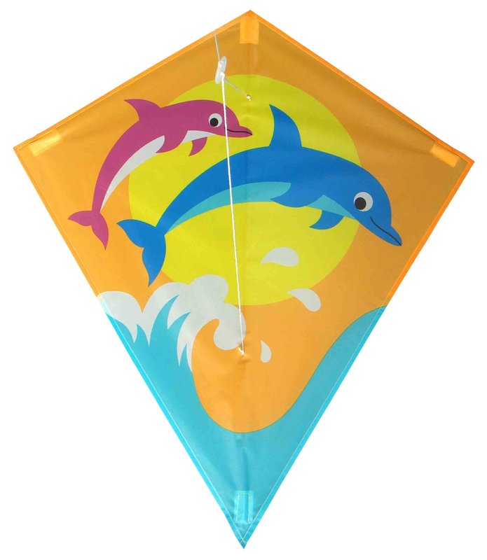 Beginner Playing Use Diamond Stunt Kite Fish Pattern OEM ODM Available