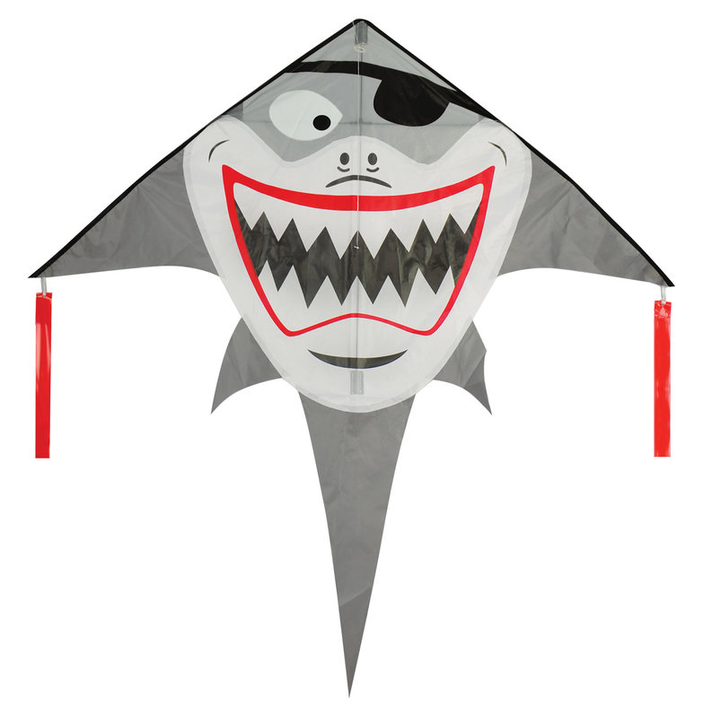 Shark Shape Kids Flying Kites Stackable With Fiberglass Frame High Performance